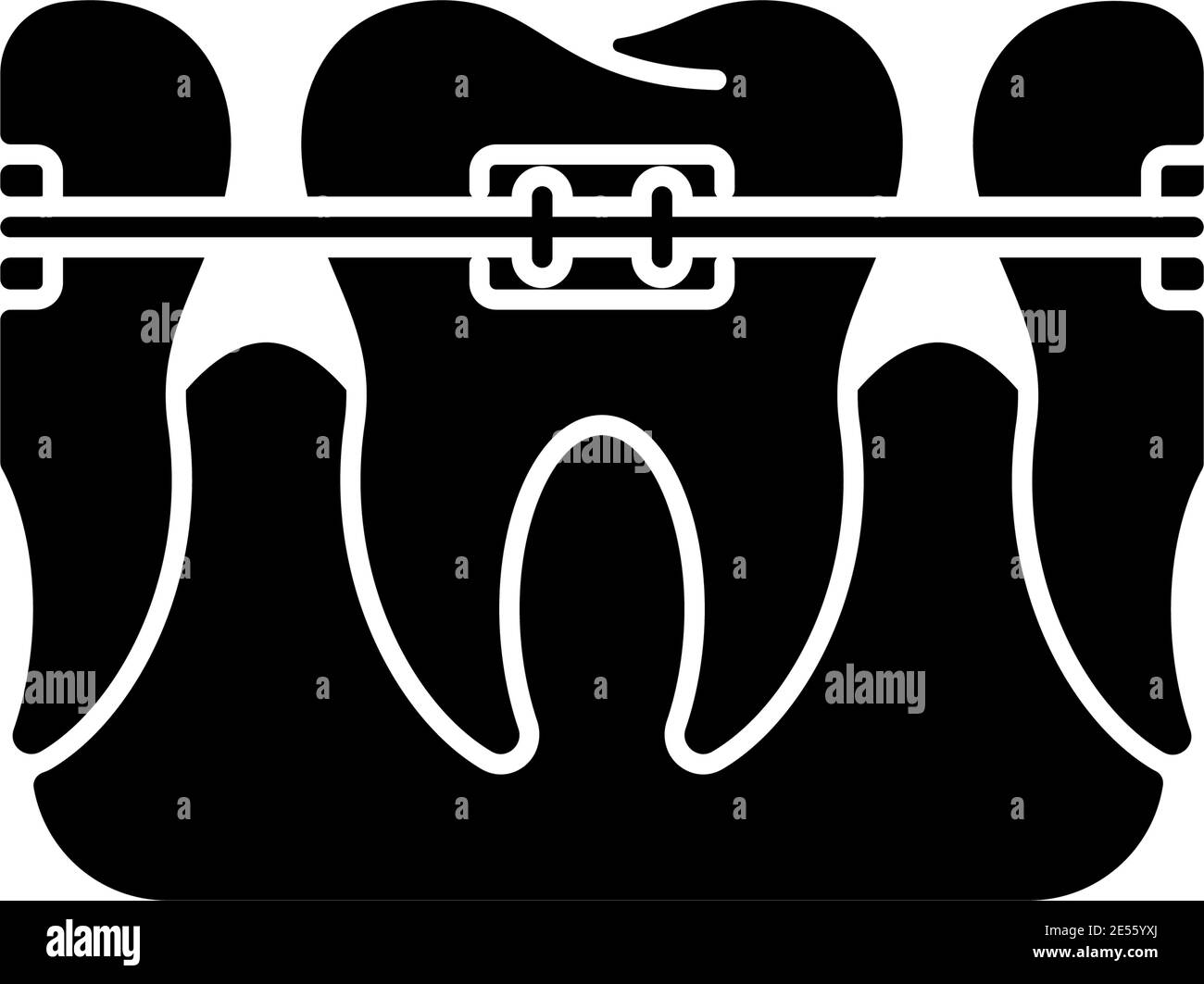 Orthodontics black glyph icon Stock Vector Image & Art - Alamy