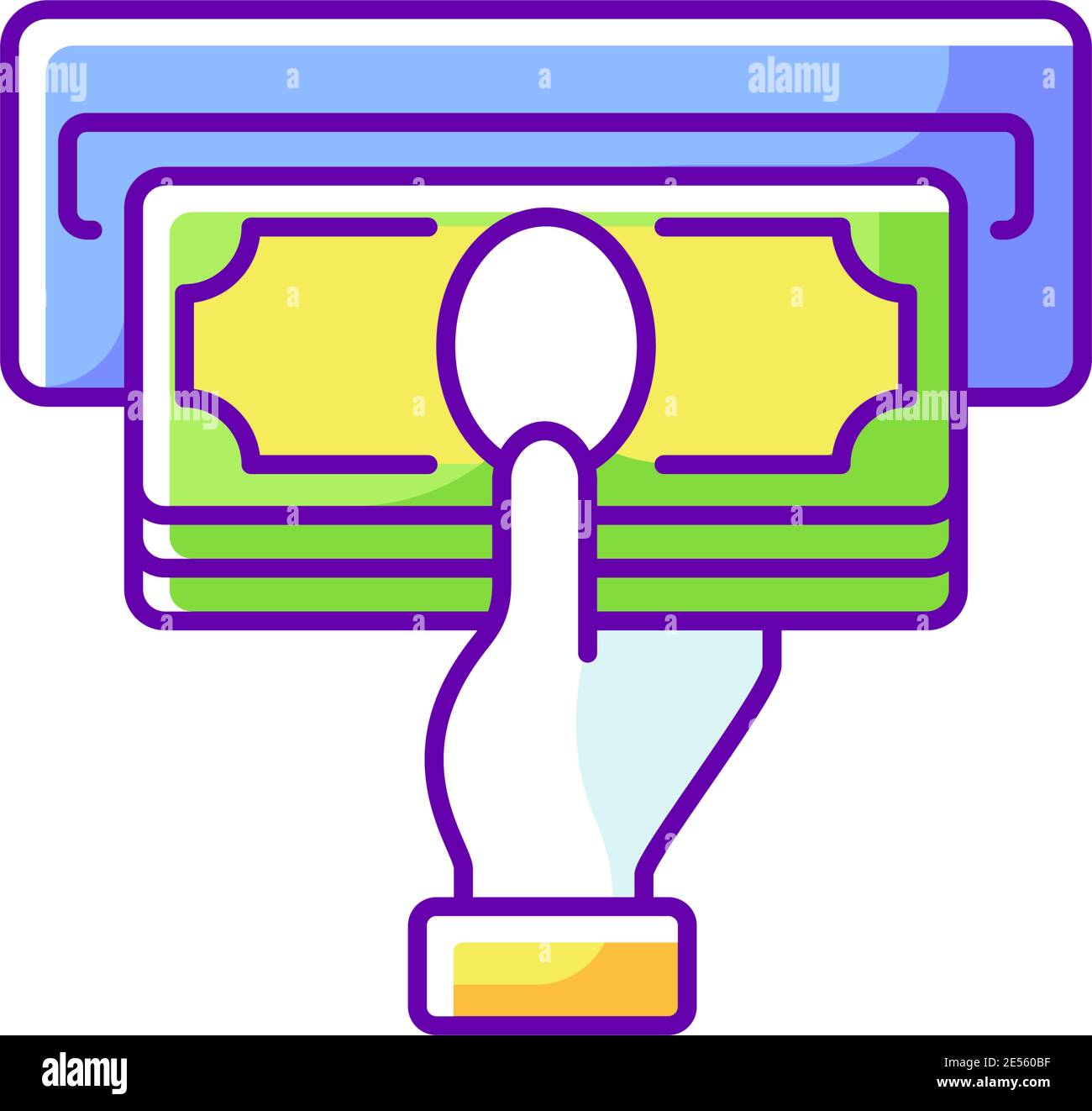 Atm cash out Stock Vector Images - Alamy