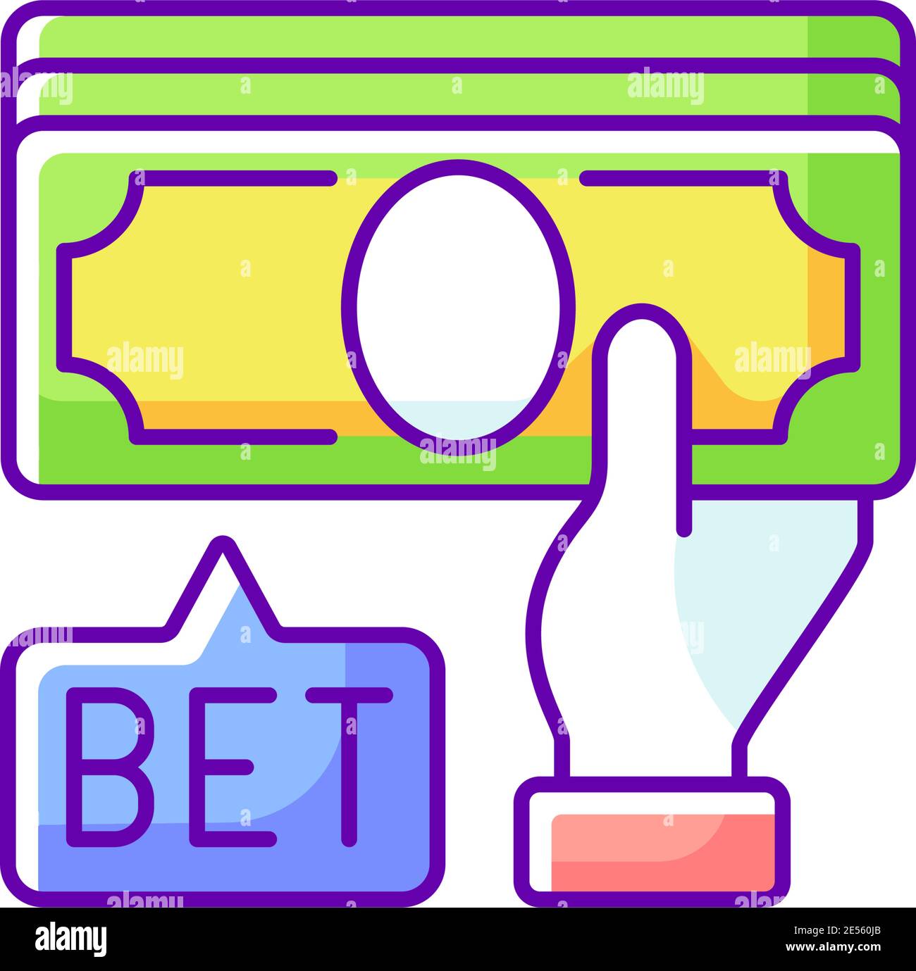 Placing bet RGB color icon Stock Vector Image & Art - Alamy