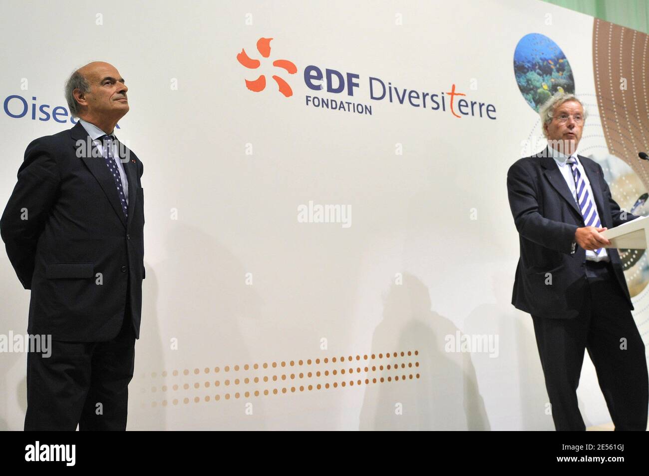 French chairman of EDF Group Pierre Gadonneix and chairman of the ...