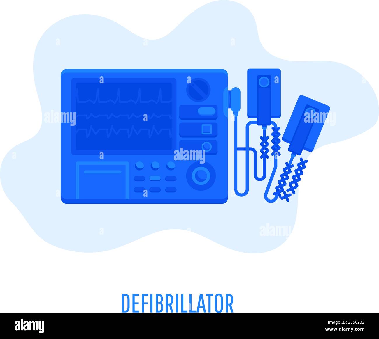 Modern AED Automated External Defibrillator to save lives. Emergency ...