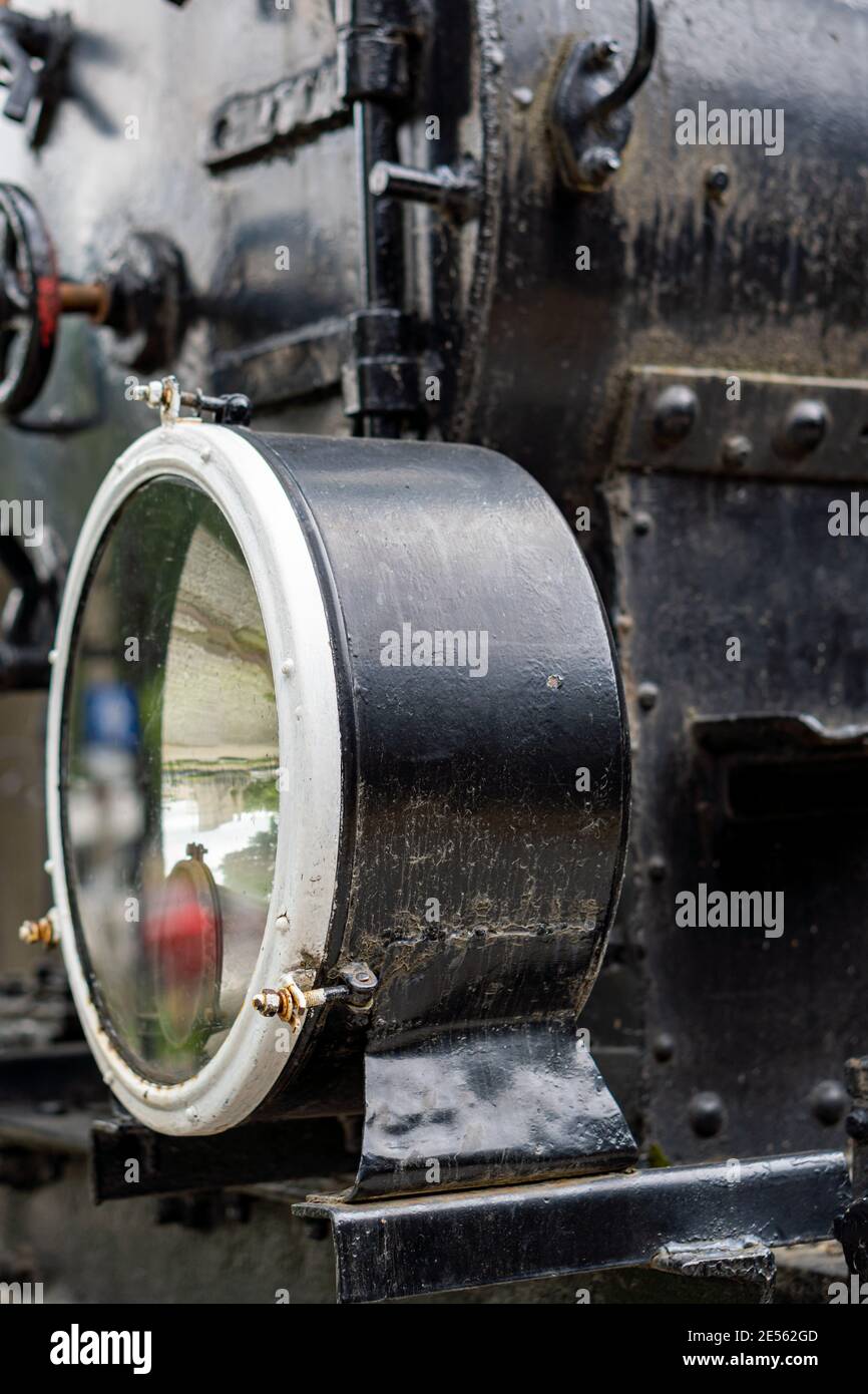 Lamp of the old steam train Stock Photo - Alamy