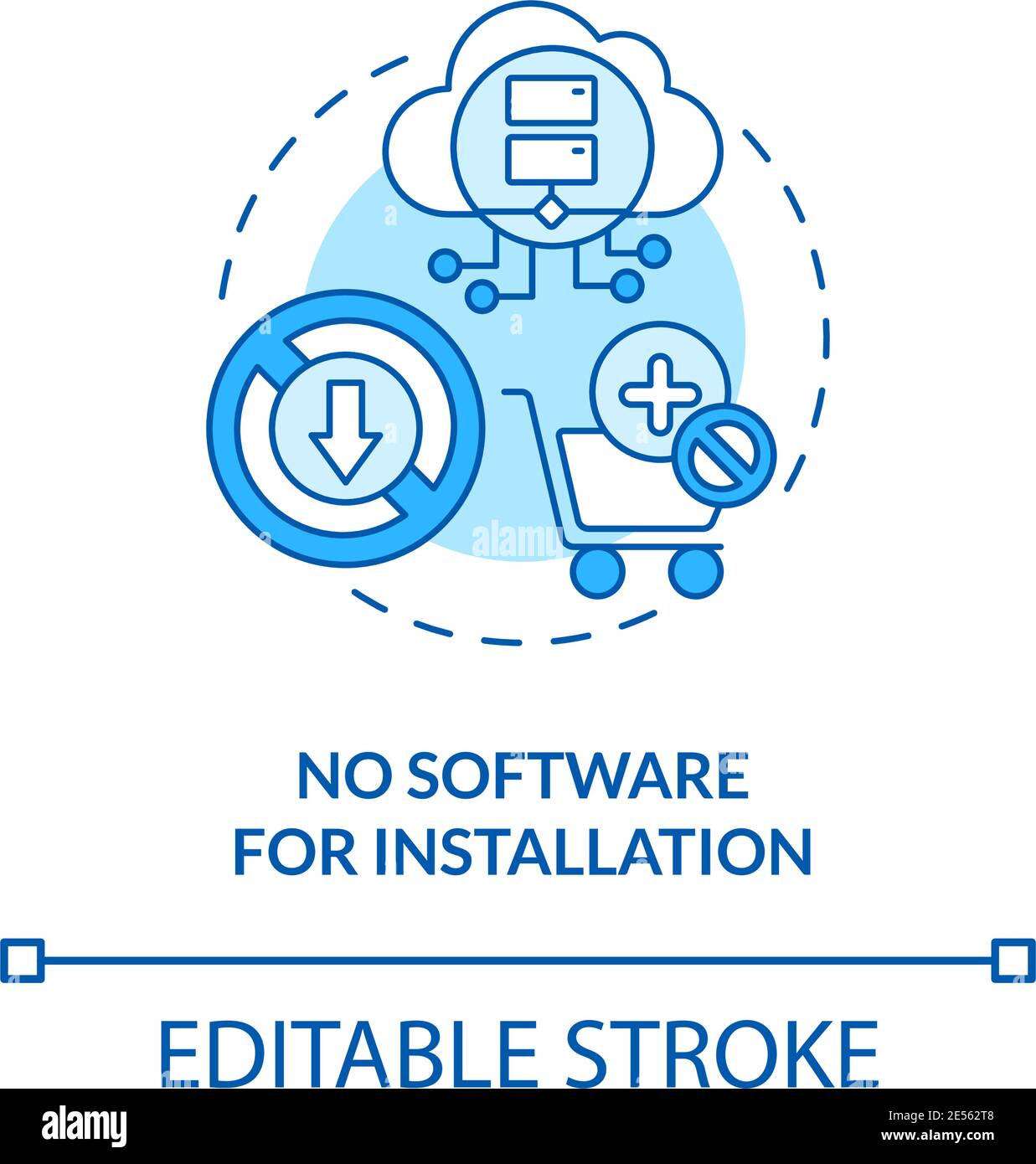 No software for installation concept icon Stock Vector Image & Art - Alamy
