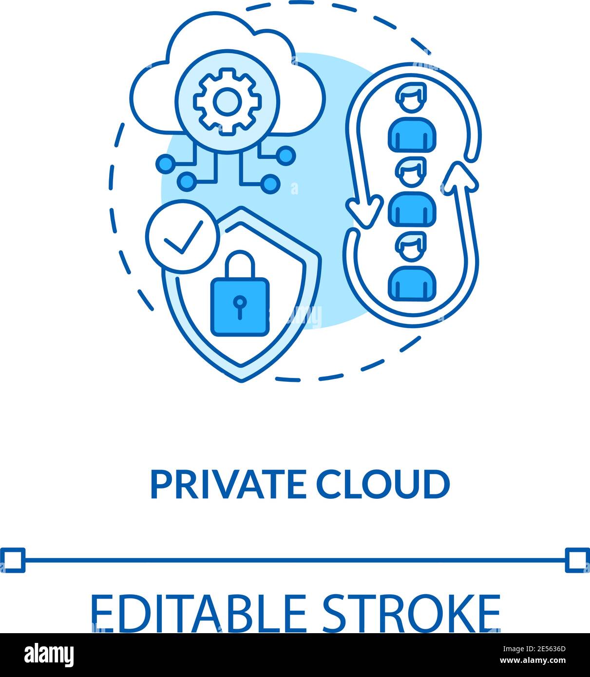 Private cloud service line Cut Out Stock Images & Pictures - Alamy