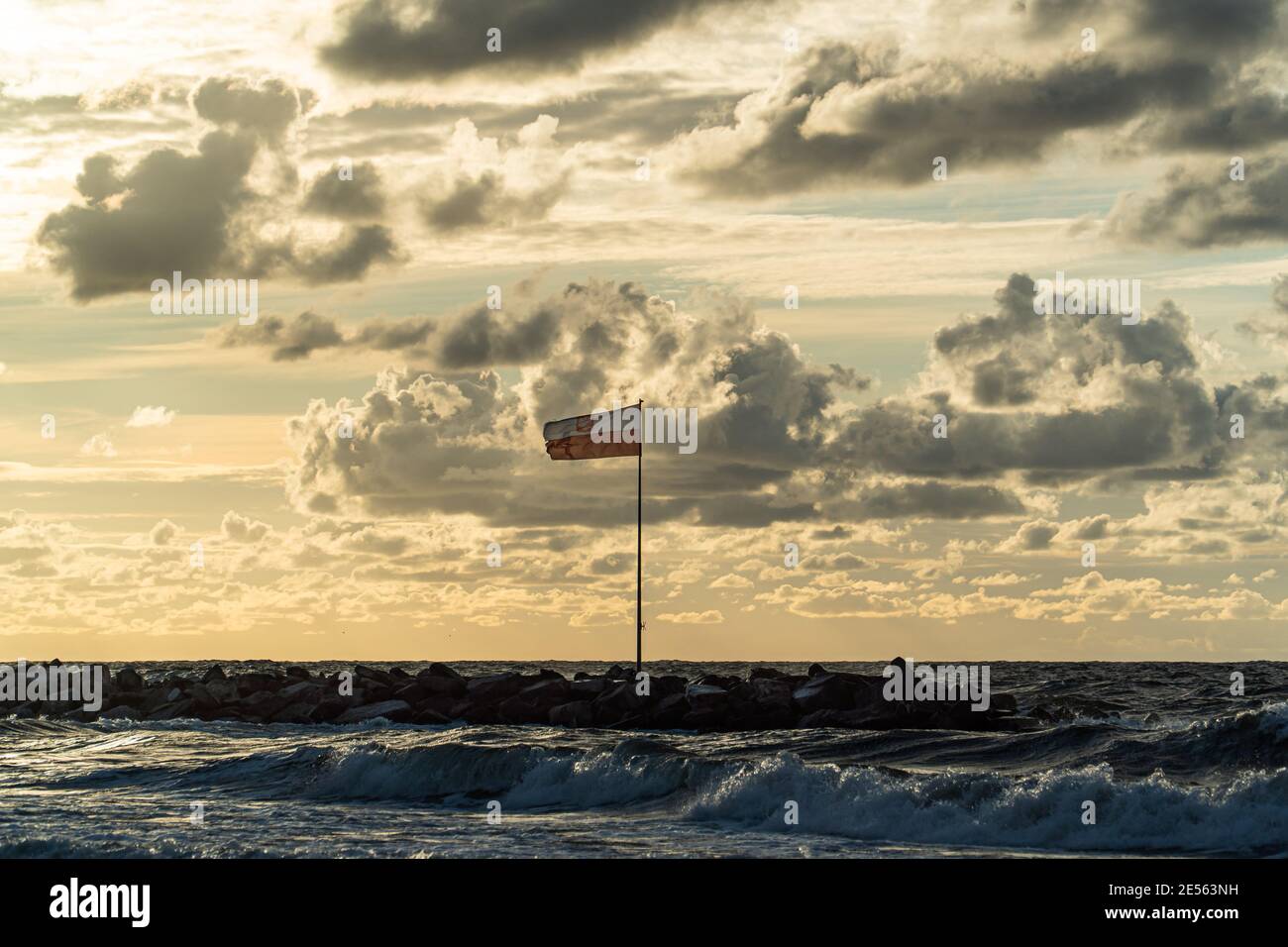 Polish flag in the evening hi-res stock photography and images - Alamy