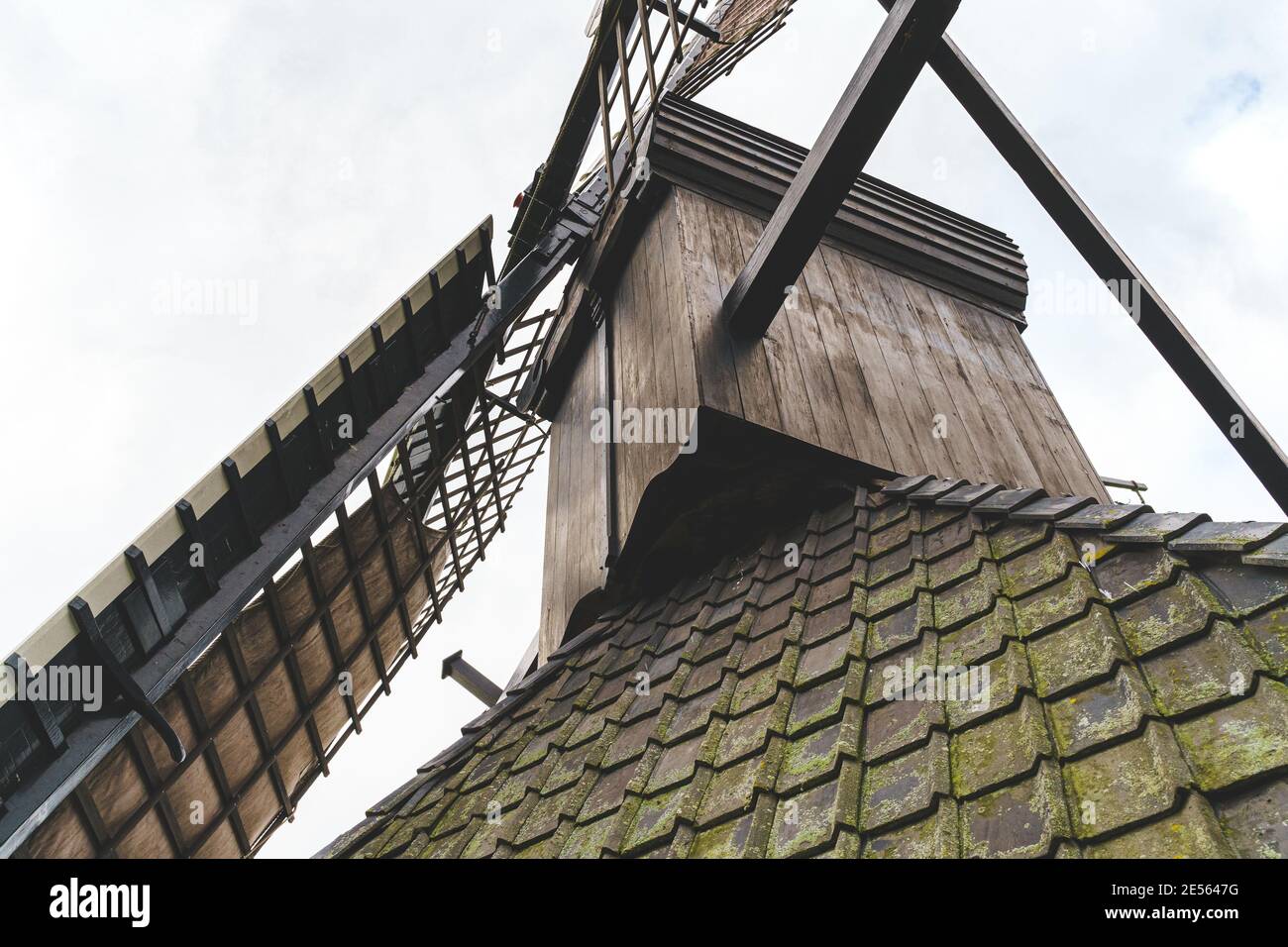 Detail of Dutch Windmill for making grain and flour with wind power ...