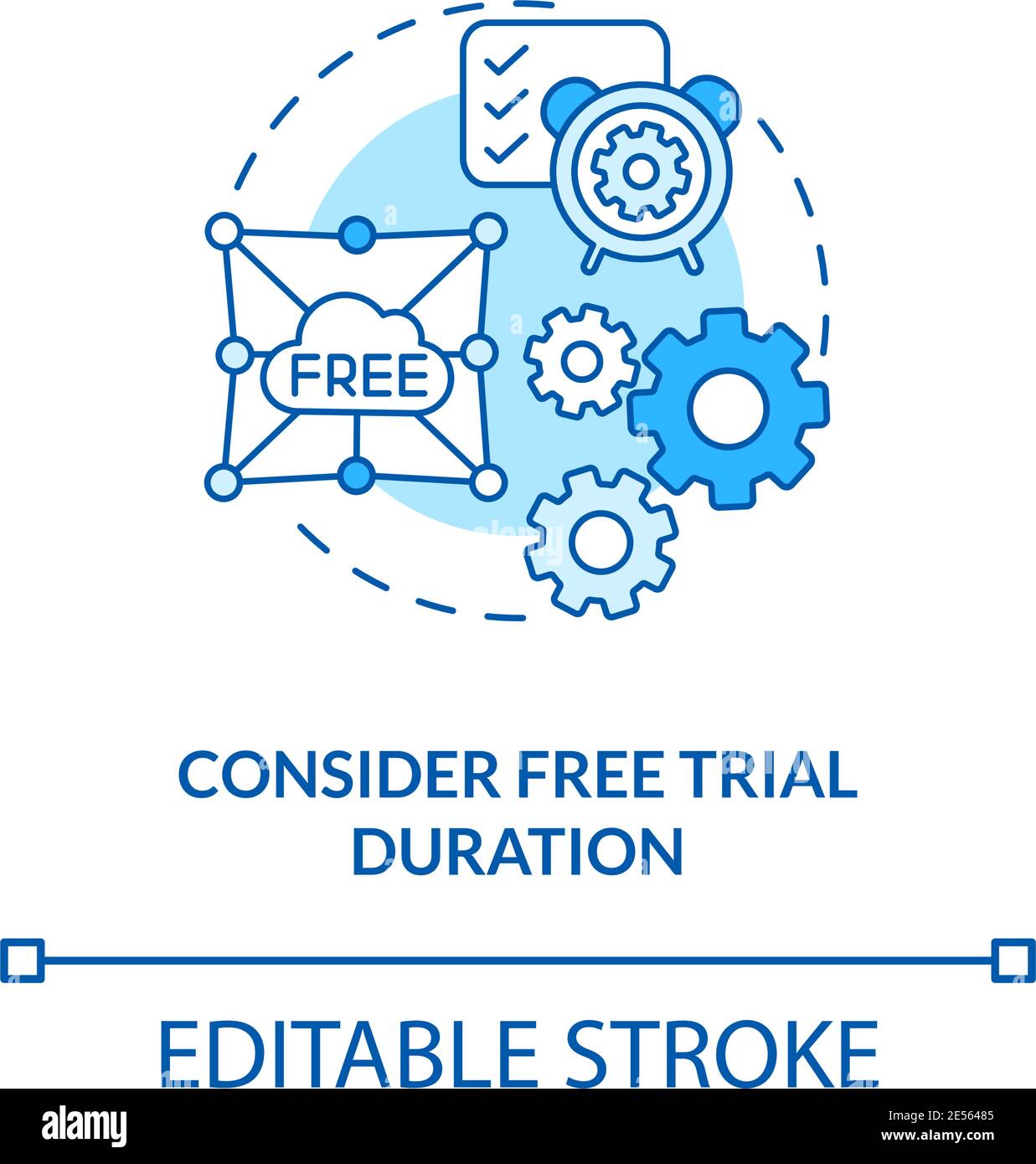 Considering free trial duration concept icon Stock Vector Image & Art ...