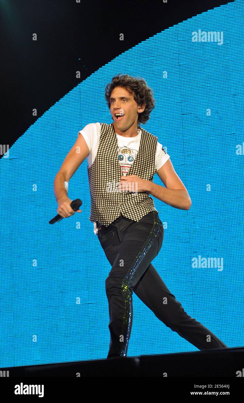 Singer Mika performs live during the Virgin Show at the Parc Des ...