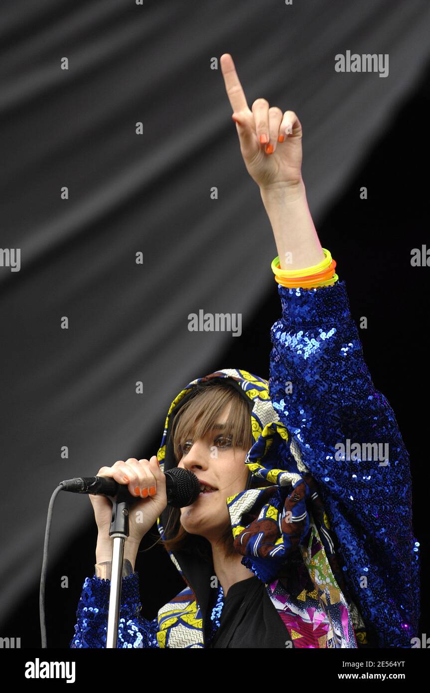 French singer Yelle performs live during the Virgin Show at the Parc ...