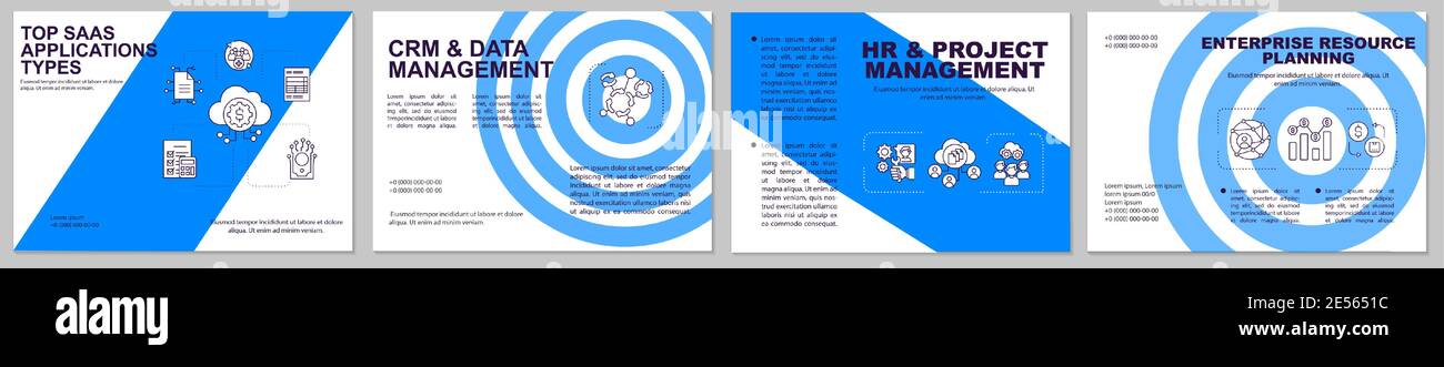 Top SaaS applications types brochure template Stock Vector Image & Art ...