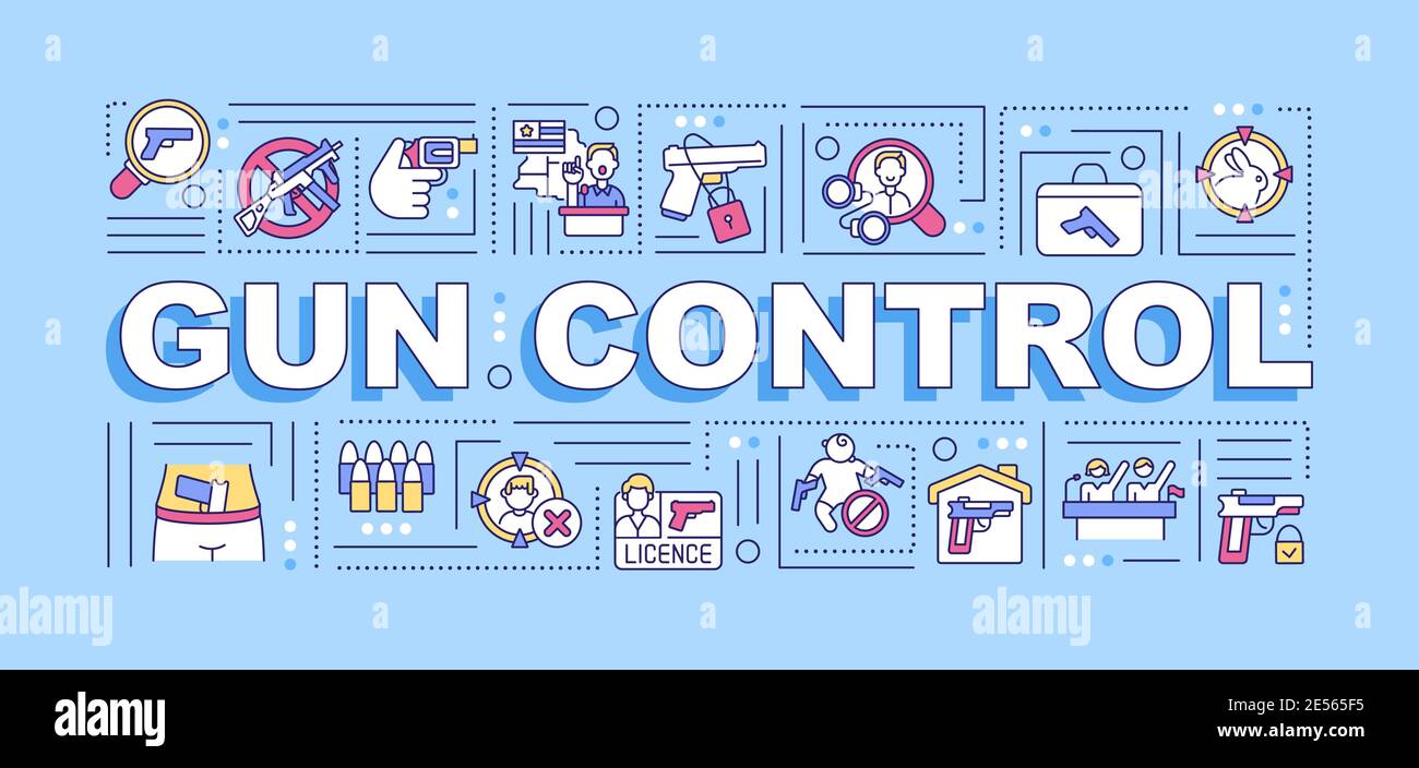 Gun control word concepts banner Stock Vector Image & Art - Alamy