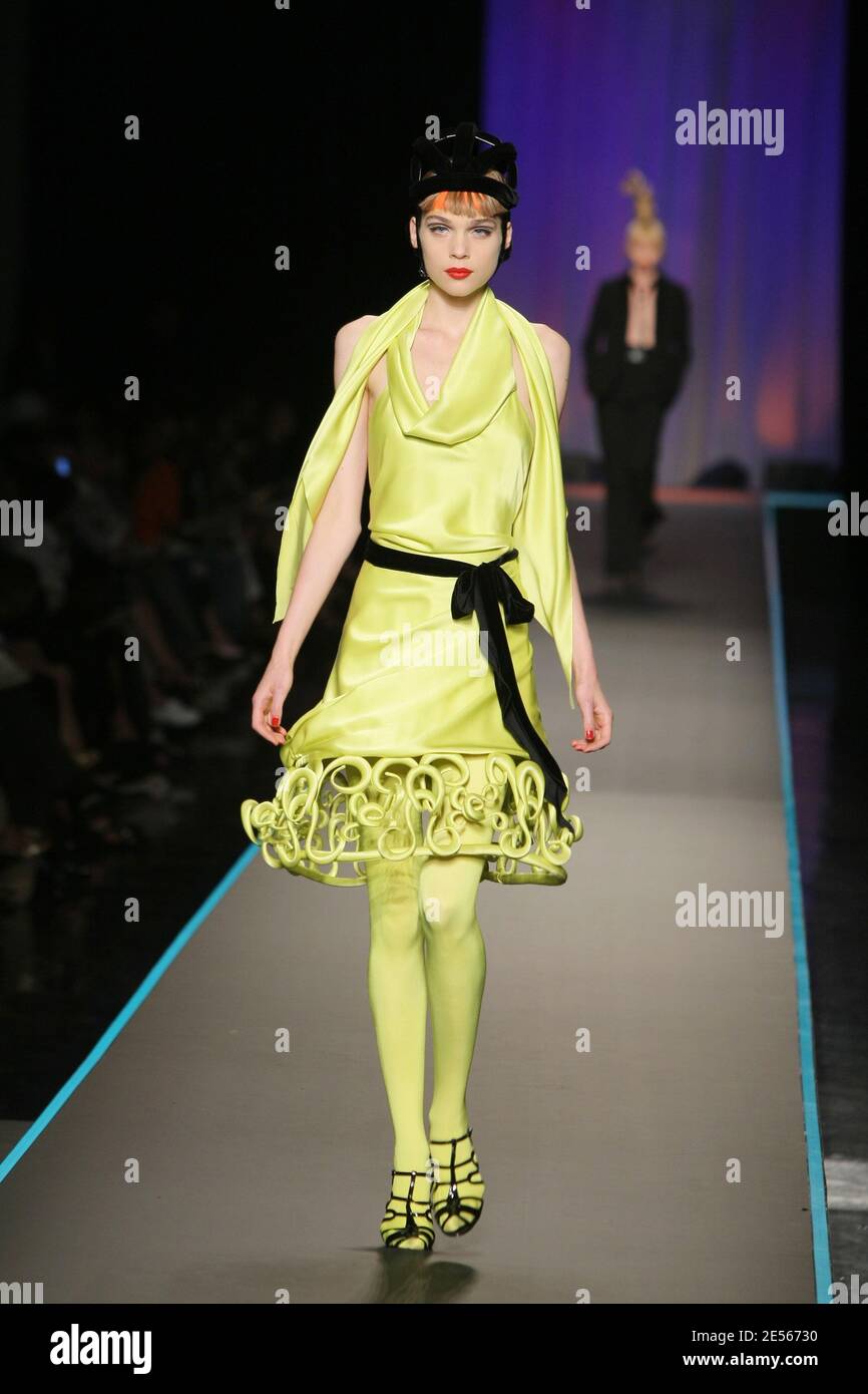 A model displays a creation designed by Jean-Paul Gaultier for Jean ...