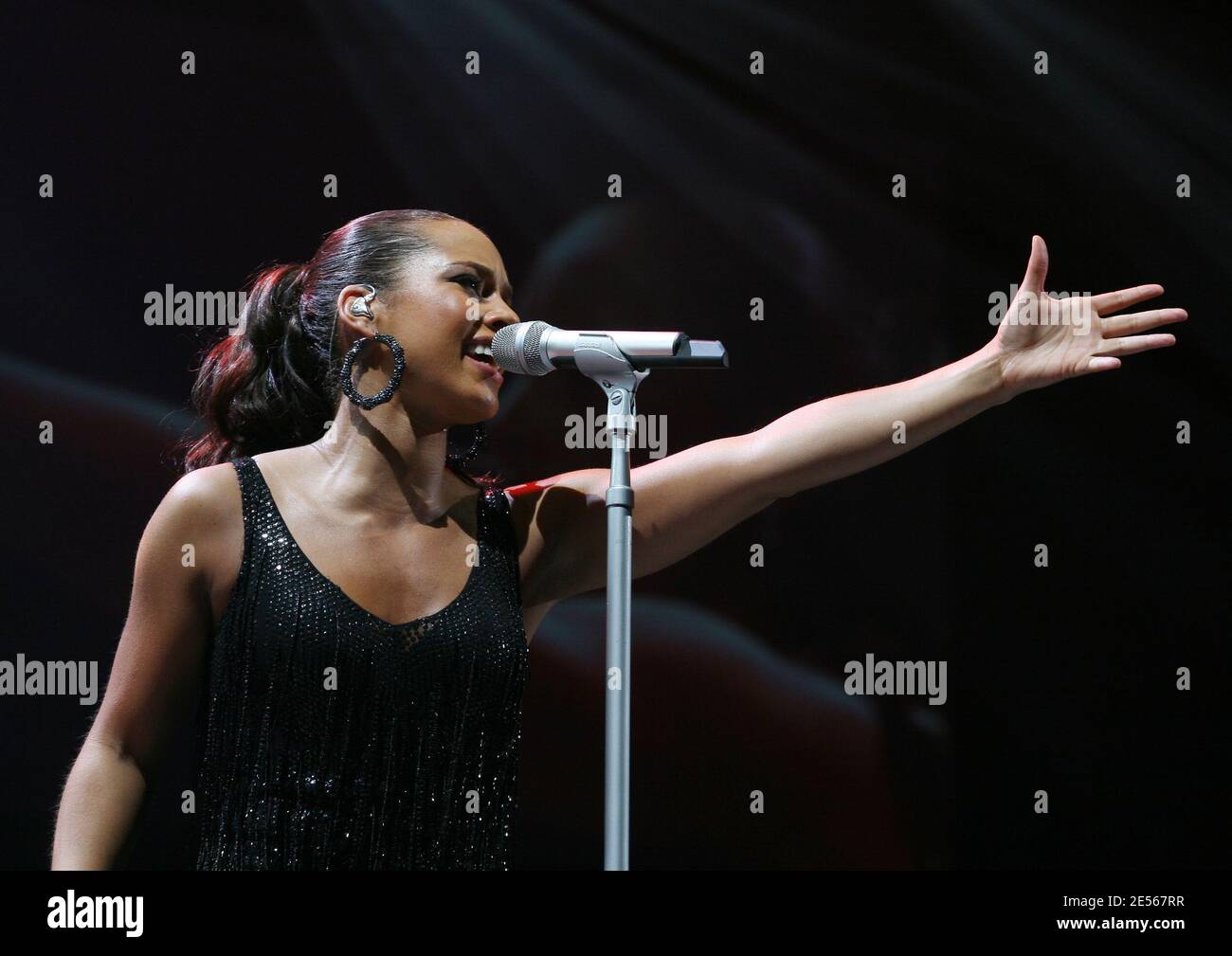 Singer Alicia Keys performs live at Bercy in Paris, France, on July 12 ...