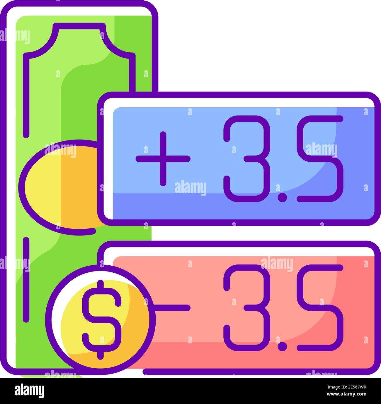 Point spread RGB color icon Stock Vector Image & Art - Alamy