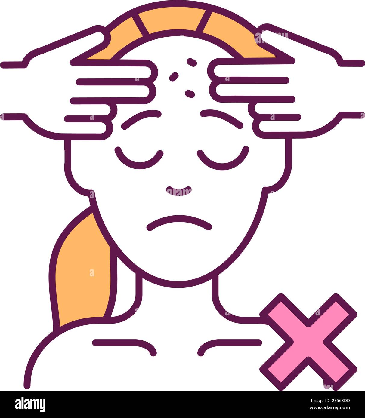 Acnes squeezing RGB color icon Stock Vector Image & Art - Alamy