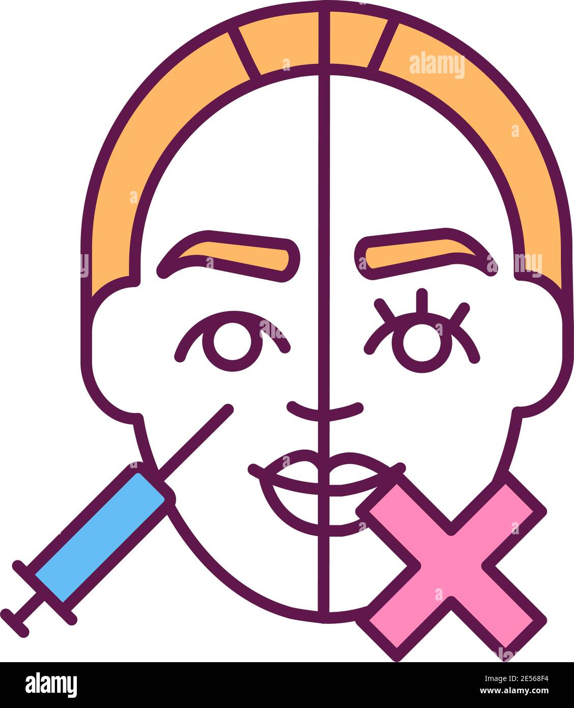 Facial fillers RGB color icon Stock Vector Image & Art - Alamy