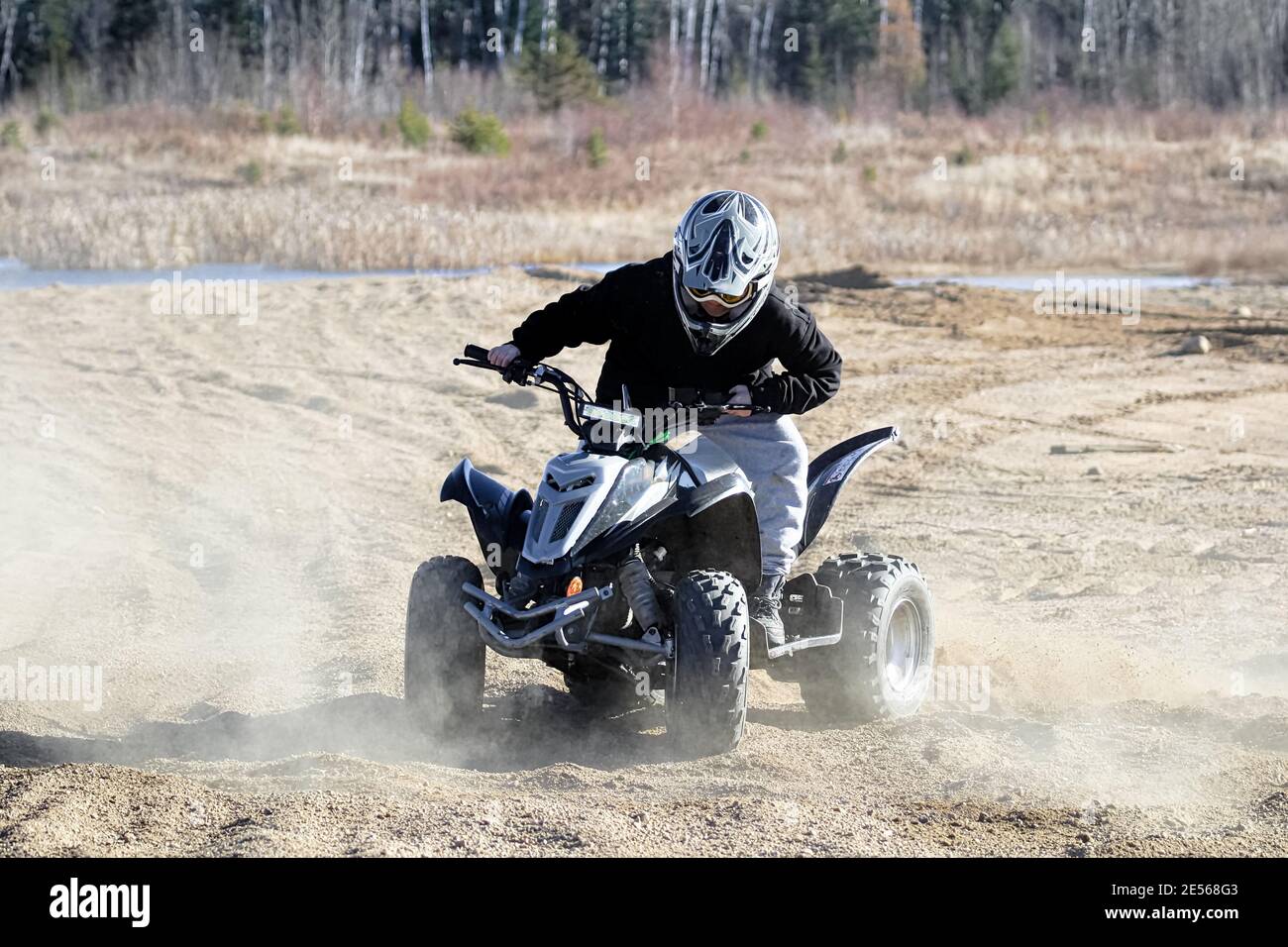 Boy quad bike hi-res stock photography and images - Alamy