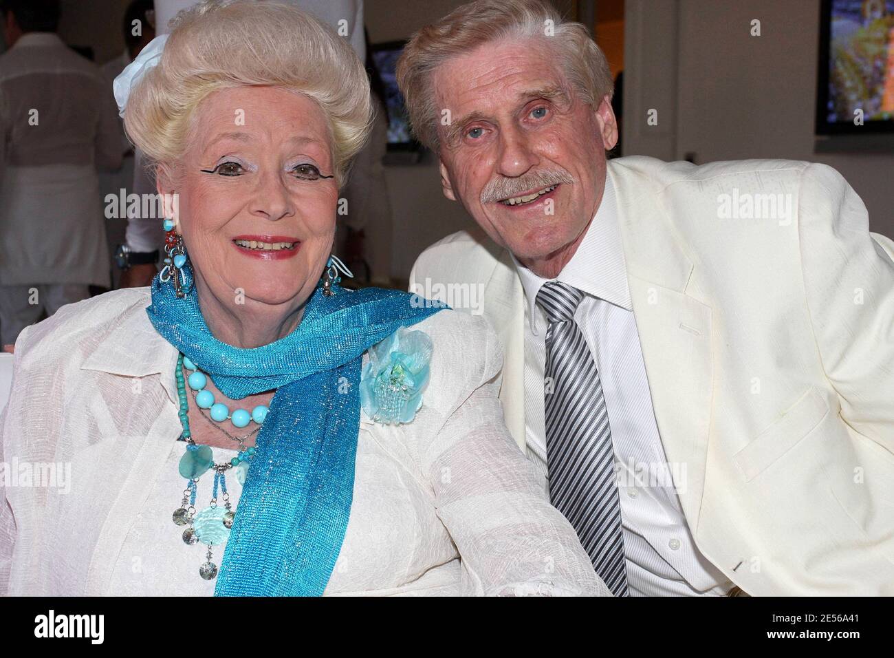 American actor Edward Meeks and wife French writer Jacqueline Monsigny ...