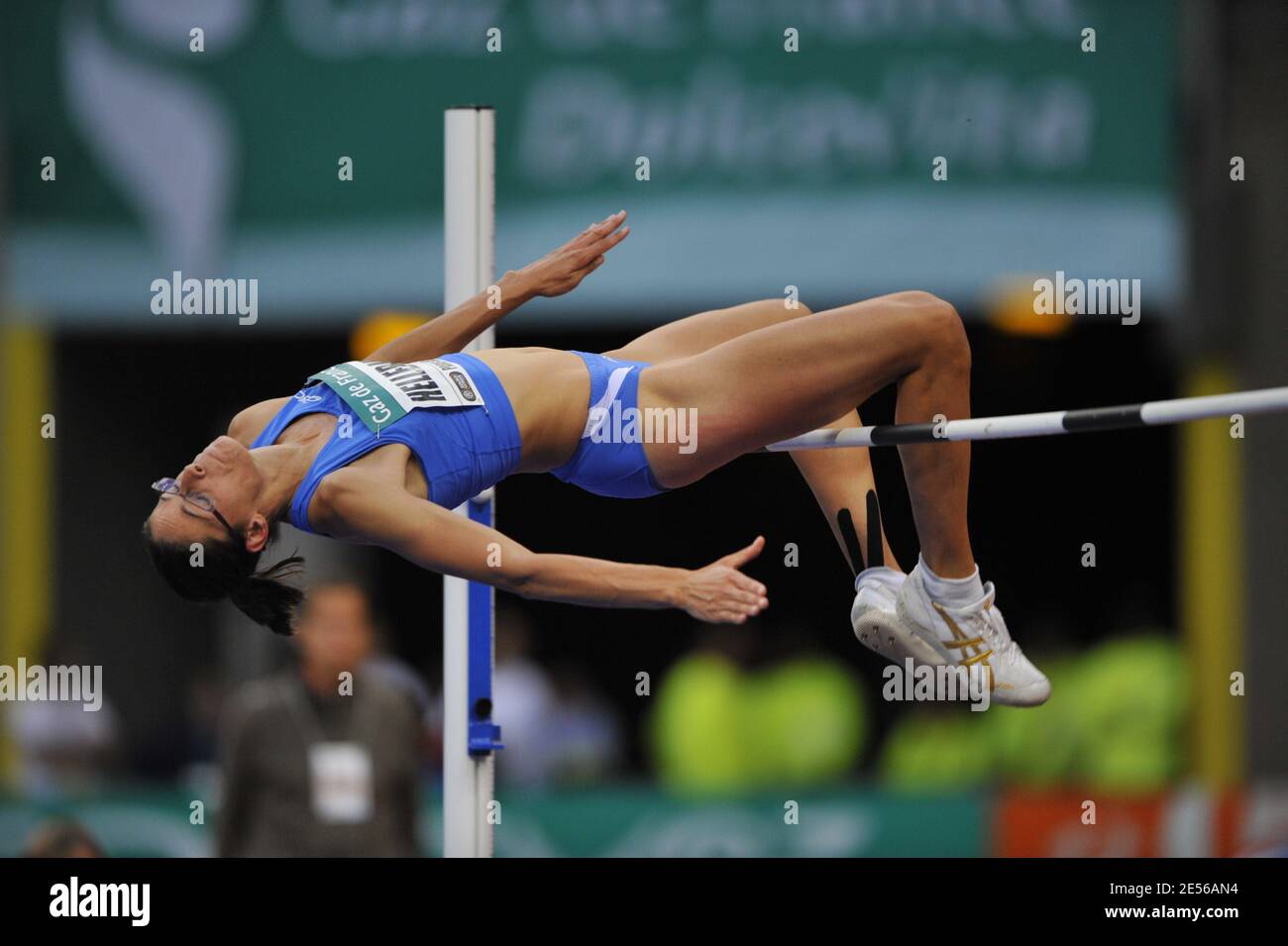 Belgium's Tia Hellebaut competes on women's high jump during the ...