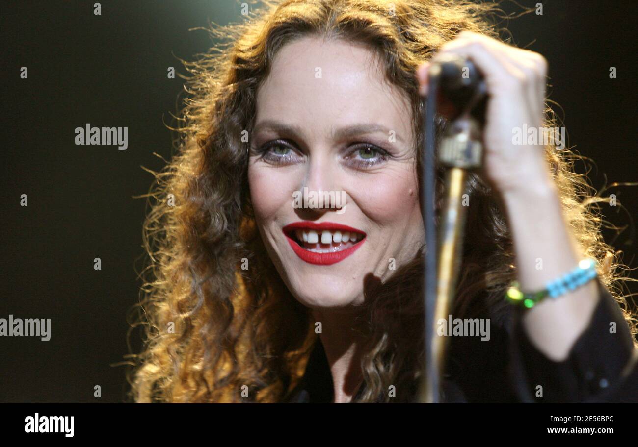 French singer Vanessa Paradis performs live on stage during the Nuits ...
