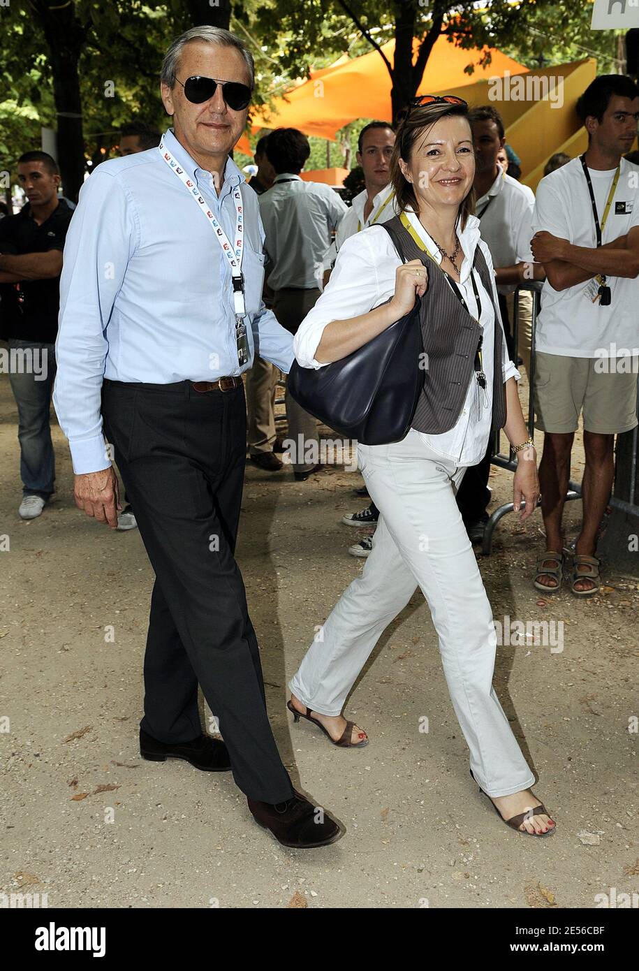 Daniel Bilalian and his wife attend the 95th Tour de France 2008 ...