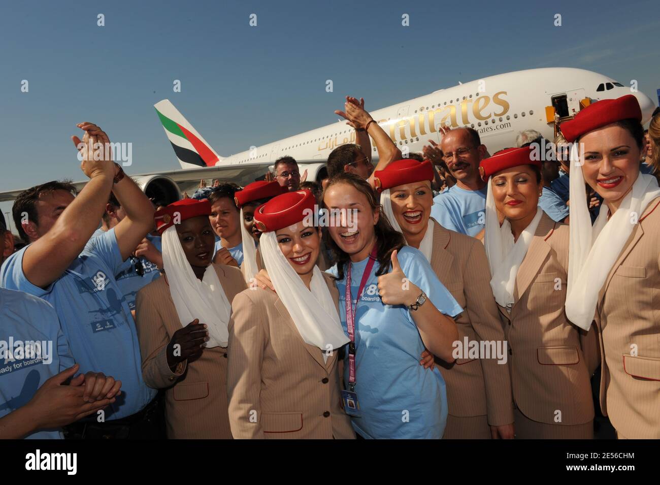 Some 2,000 Airbus employees attend the handing over ceremony of the ...