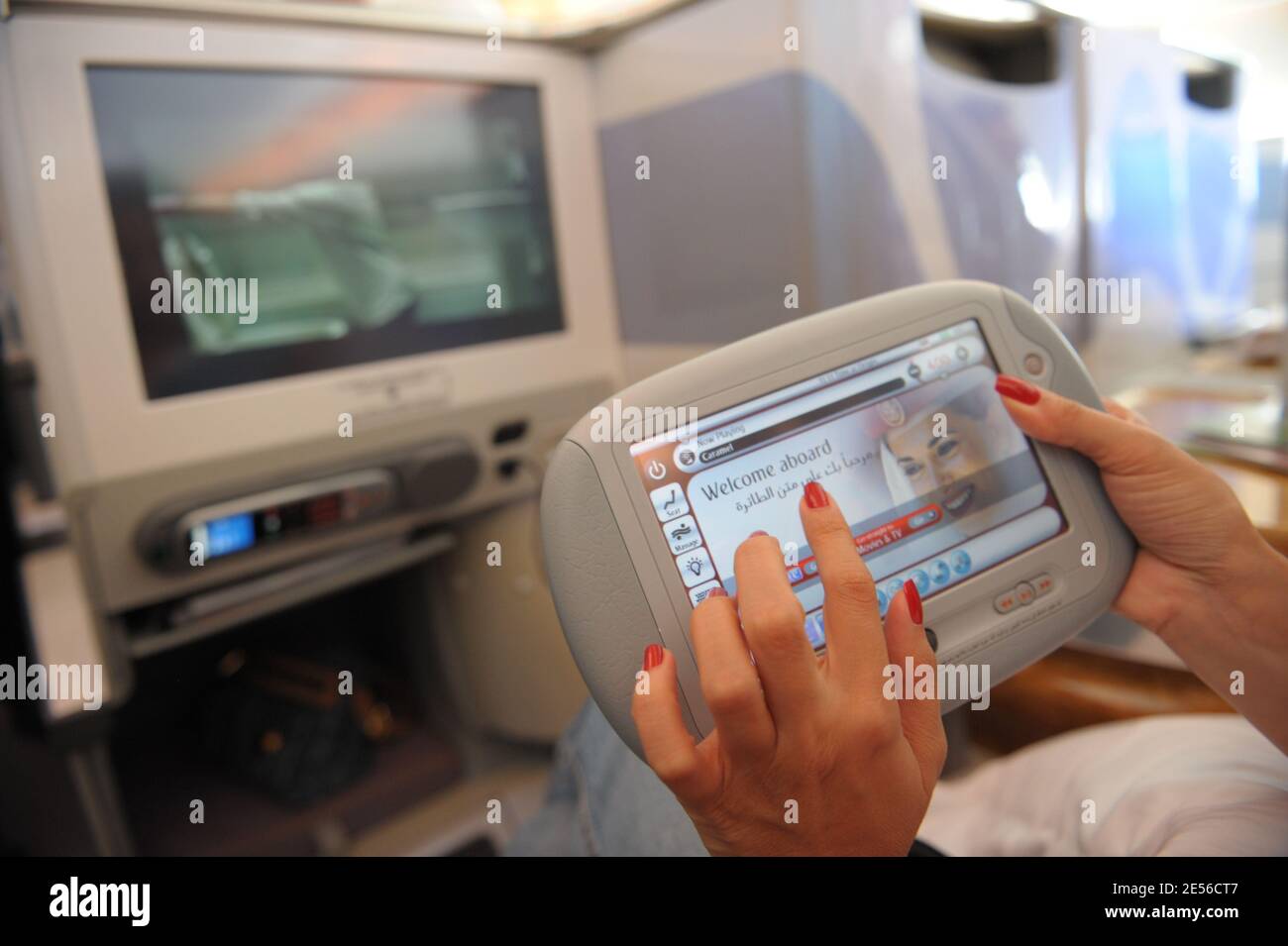 A state-of-the-art remote control system and a TV screen on board ...
