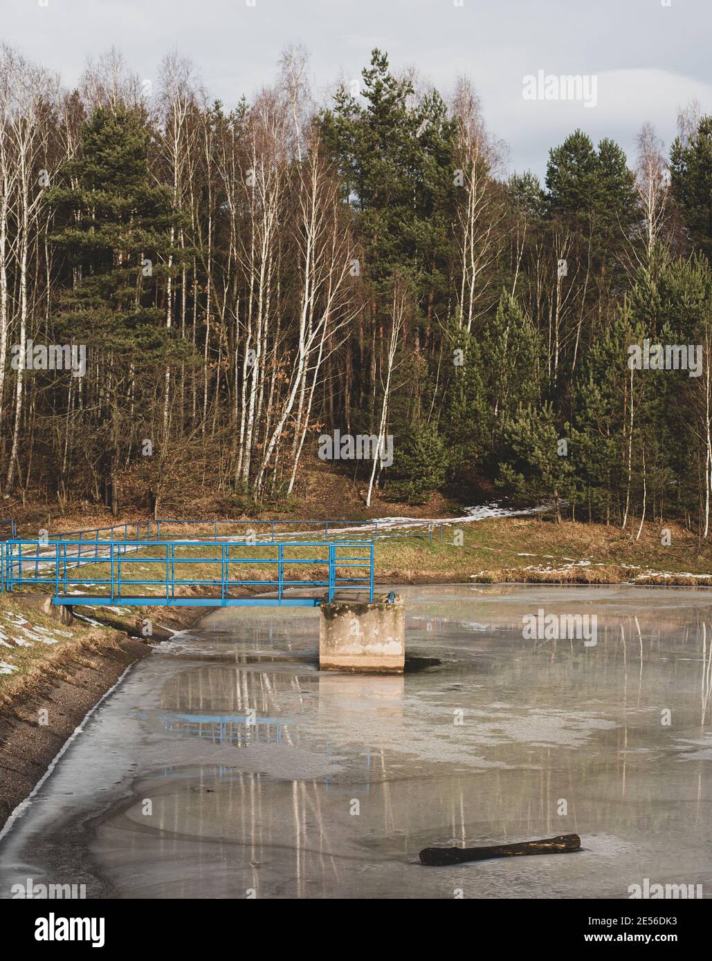 Very small lake in a forest in winter hi-res stock photography and ...