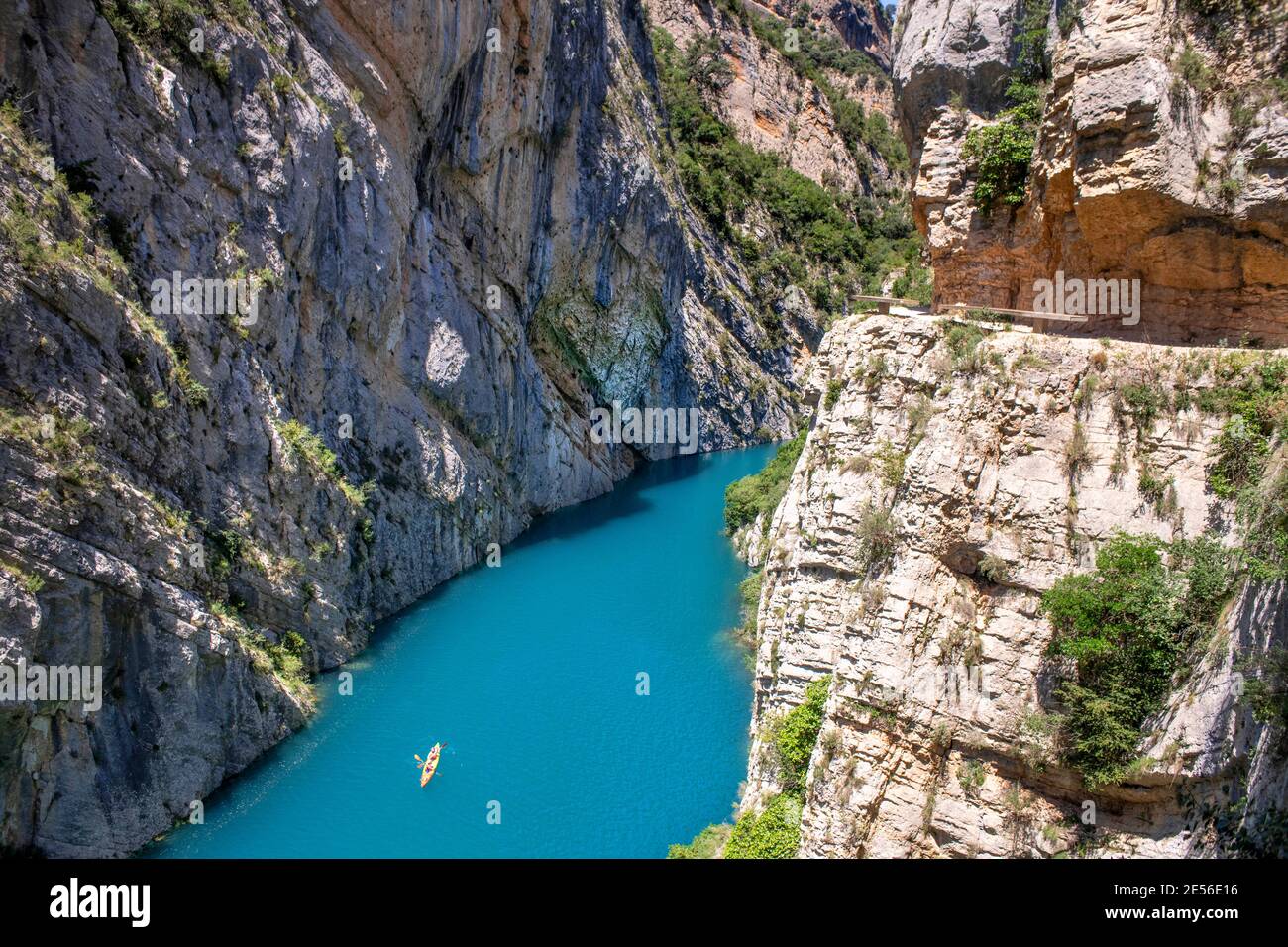 Congost de Mont-Rebei in the Pre-Pyrenees of Lleida, Catalonia. Serra ...
