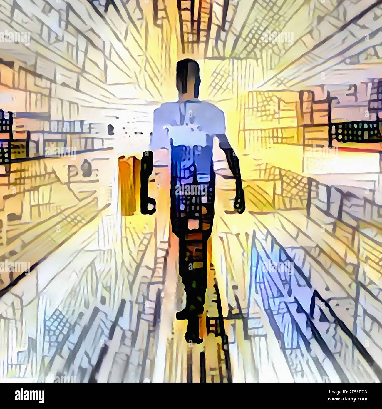 Spirit emerges from the light. Soul or Aura. 3D rendering Stock Photo ...