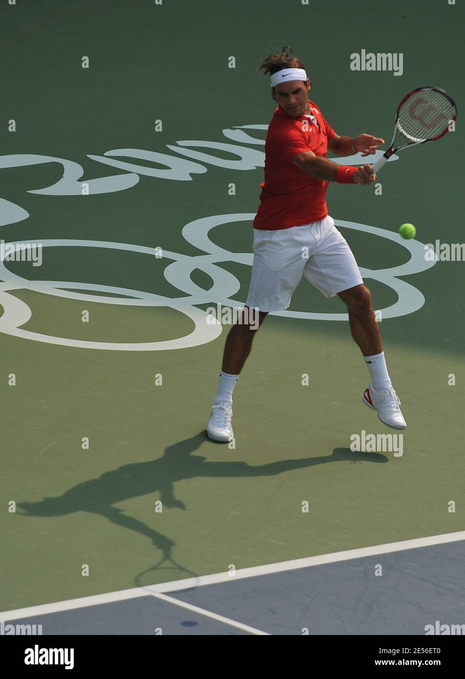 Switzerland's Tennis player Roger Federer during a training session at ...