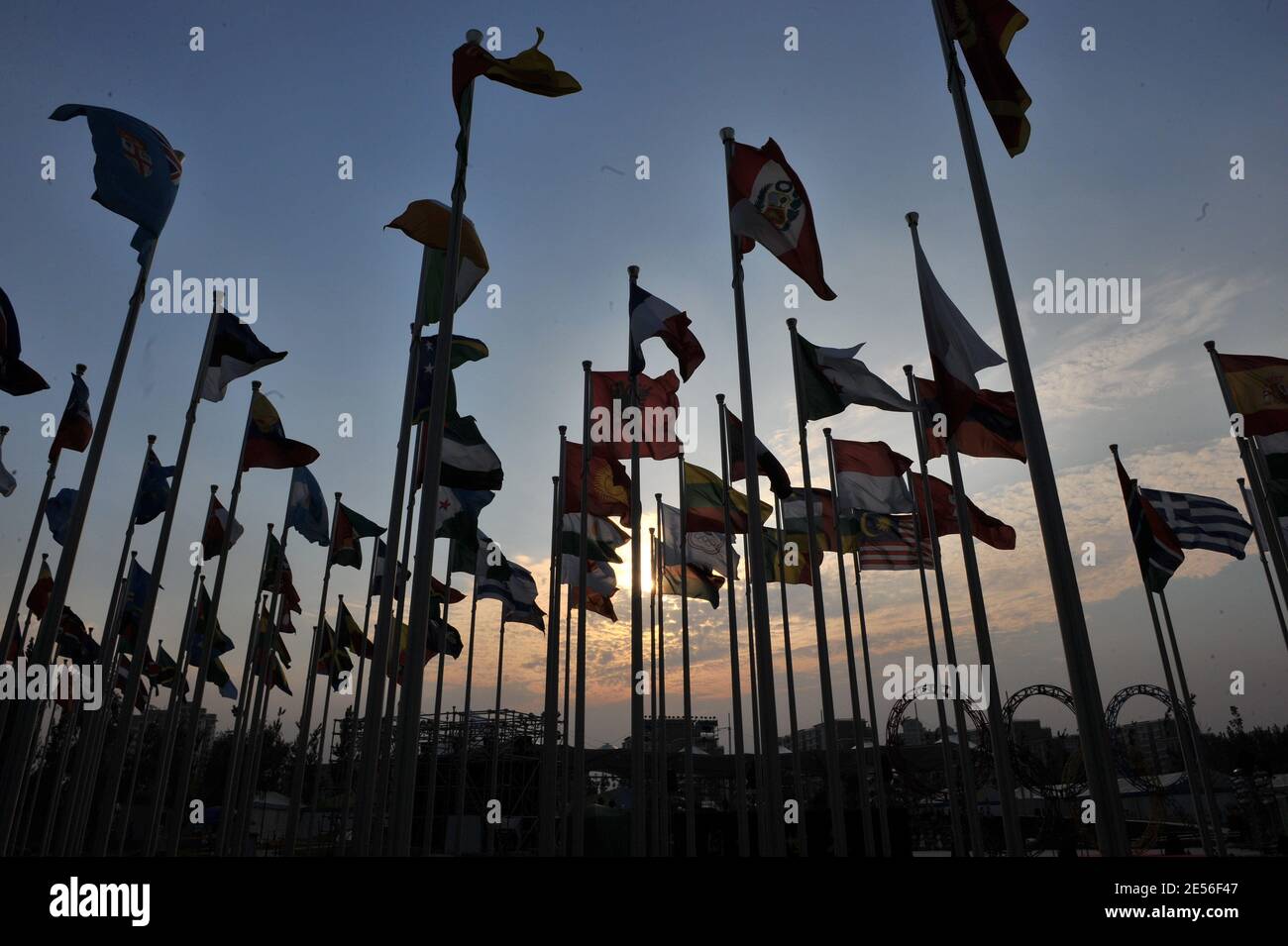 Illustration in Beijing, China on August 5, 2008. Olympic Games start ...