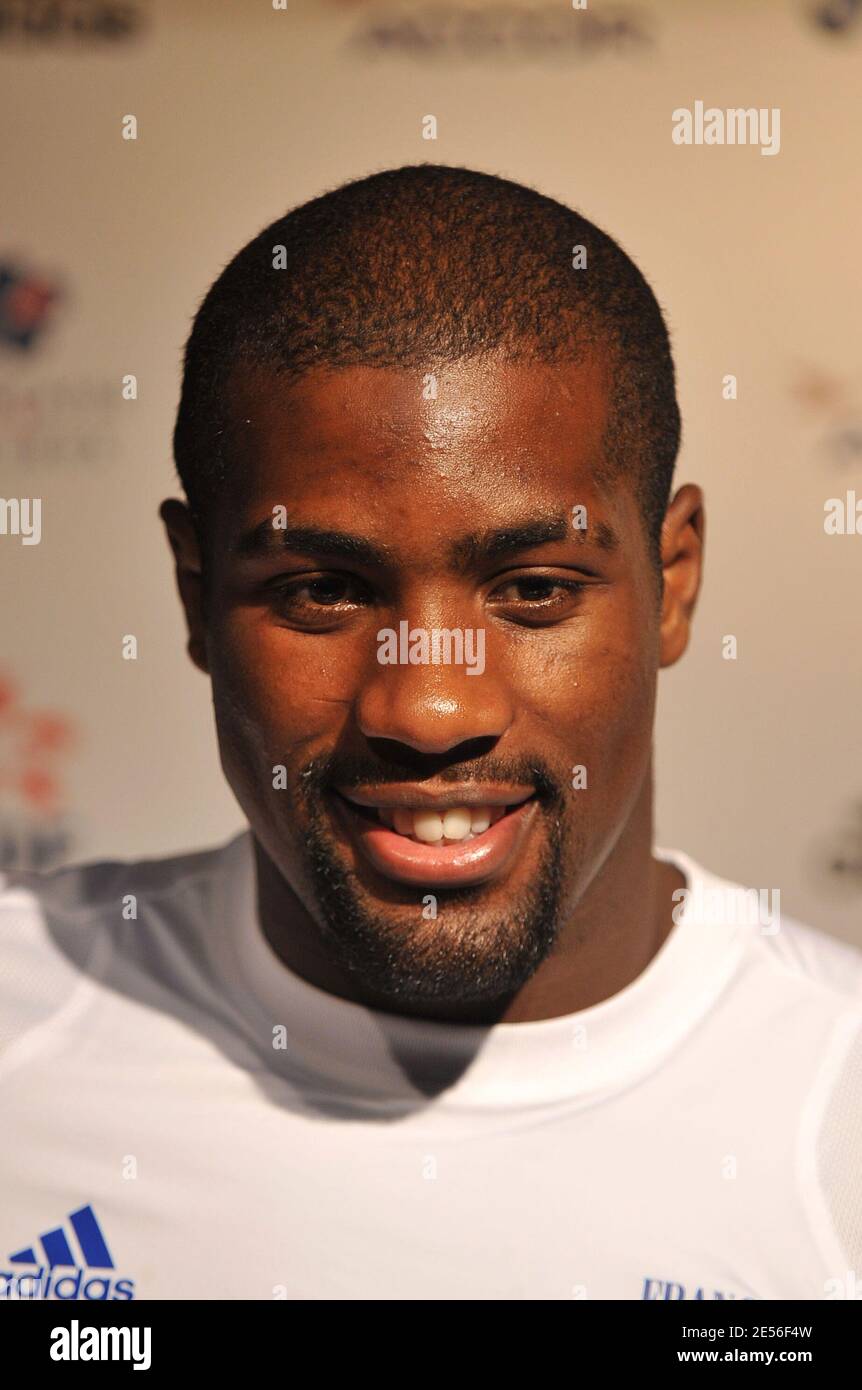 Judo athlete Teddy Riner from France during a press conference at the ...