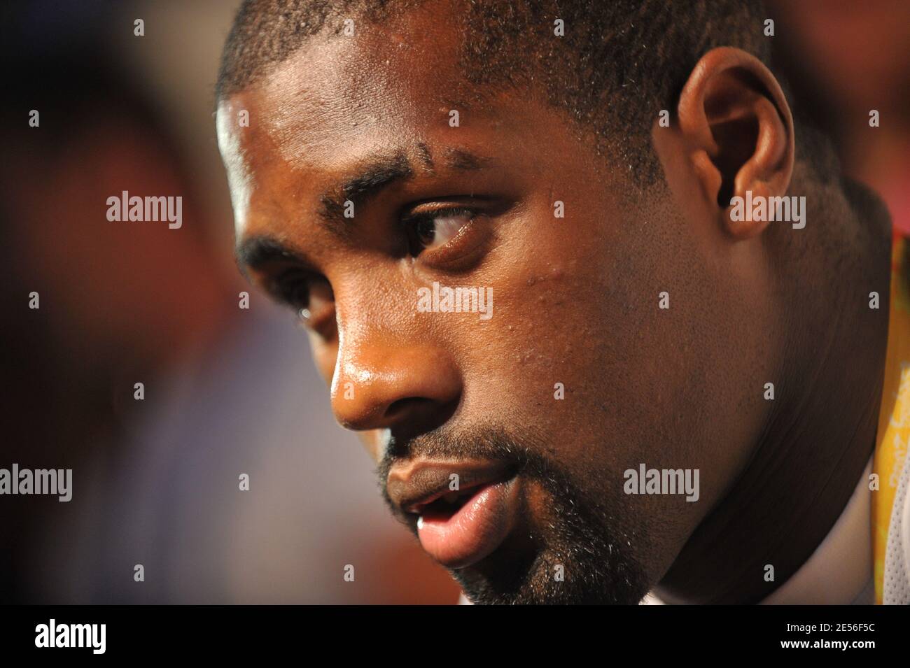 Judo athlete Teddy Riner from France during a press conference at the ...