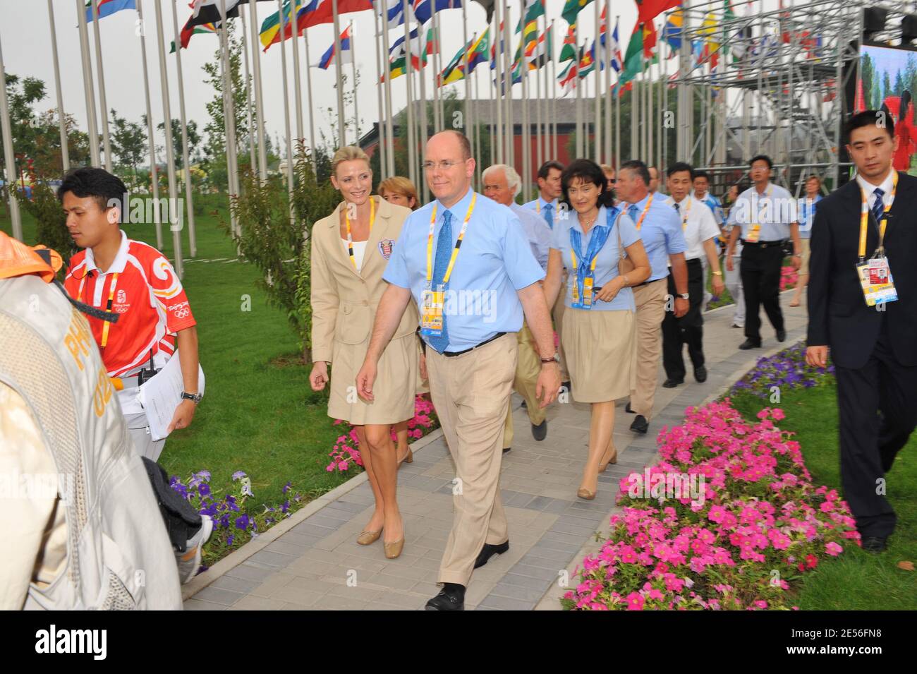 HSH Prince Albert II of Monaco and Charlene Wittstock arrive at the ...