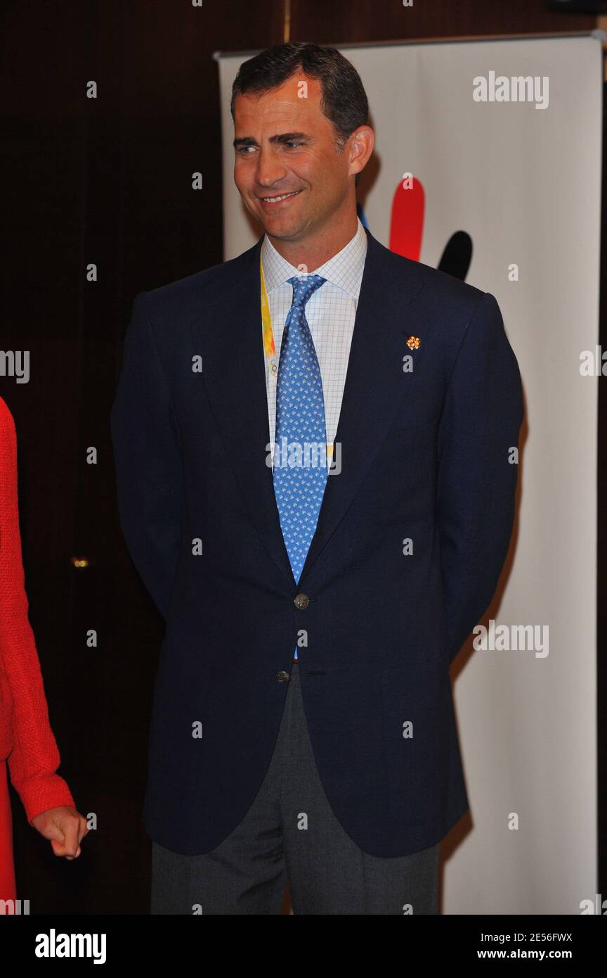 Spain's crown Prince Felipe of Spain during a reception given to the ...
