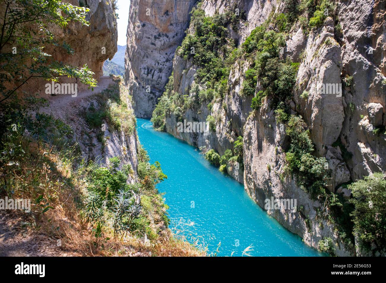 Congost de Mont-Rebei in the Pre-Pyrenees of Lleida, Catalonia. Serra ...