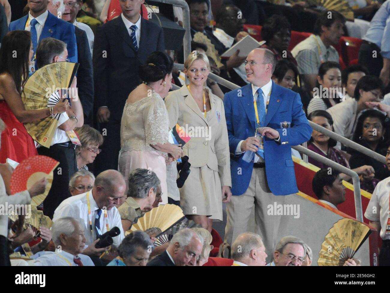 HSH Prince Albert II of Monaco and Charlene Wittstock attend the ...