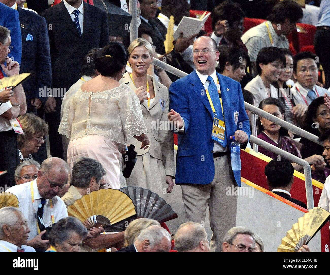 HSH Prince Albert II of Monaco and Charlene Wittstock attend the ...
