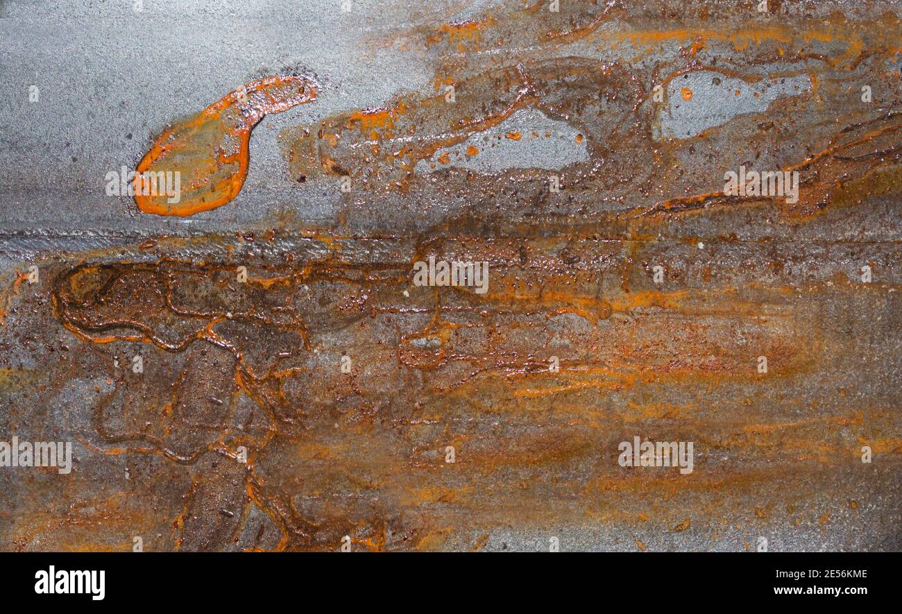 Photo of a rusty metal plank surface texture with red tone rust Stock ...