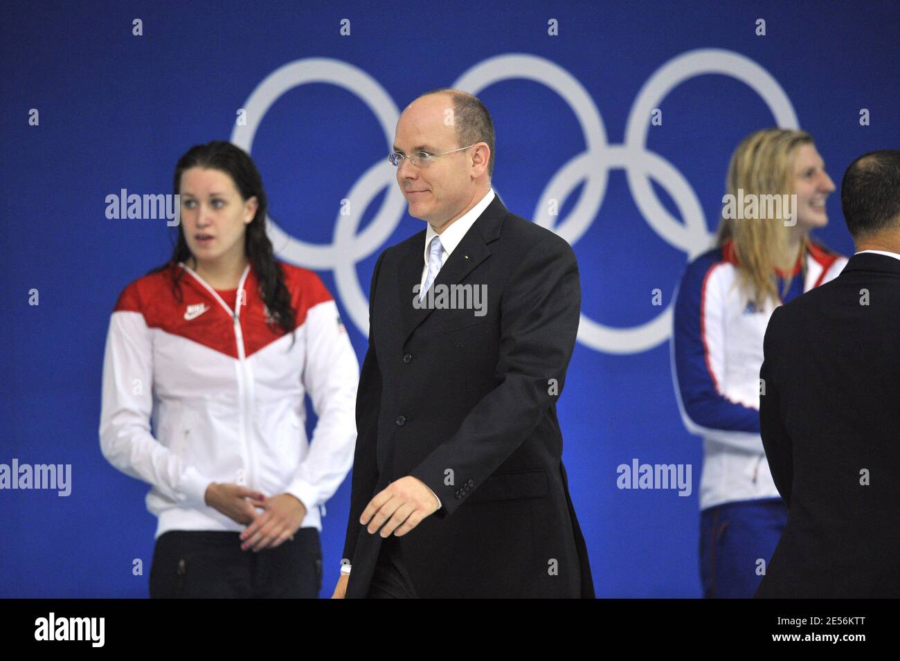 HSH Prince Albert II of Monaco attends the Swimming Final day 3 of the ...