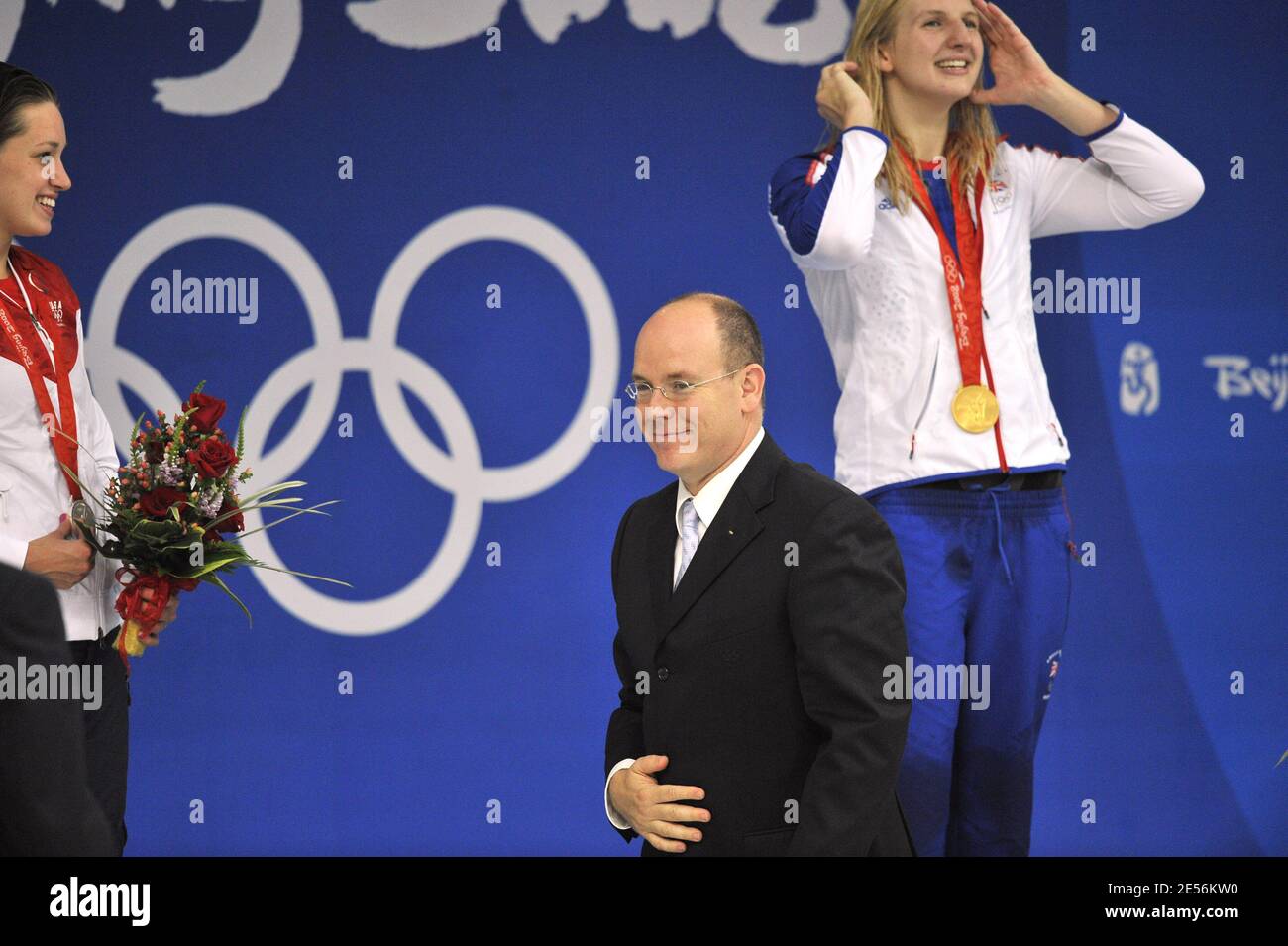 HSH Prince Albert II of Monaco attends the Swimming Final day 3 of the ...