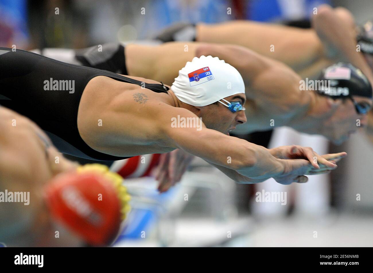 Serbia's Milorad Cavic wins the silver medal on men's 100 meters ...