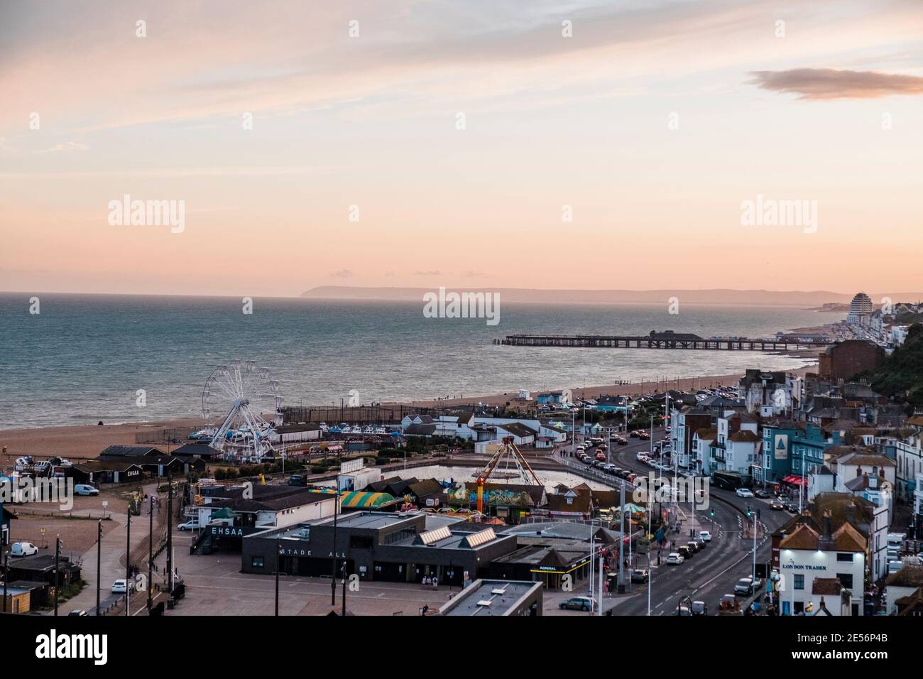A view towards Hastings Harbour Stock Photo - Alamy