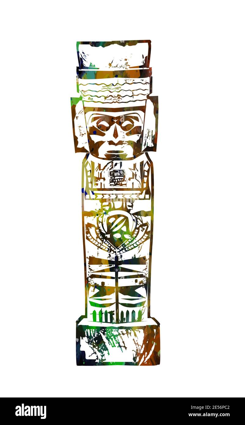 Ancient Mayan figurine. Vector illustration Stock Vector Image & Art ...