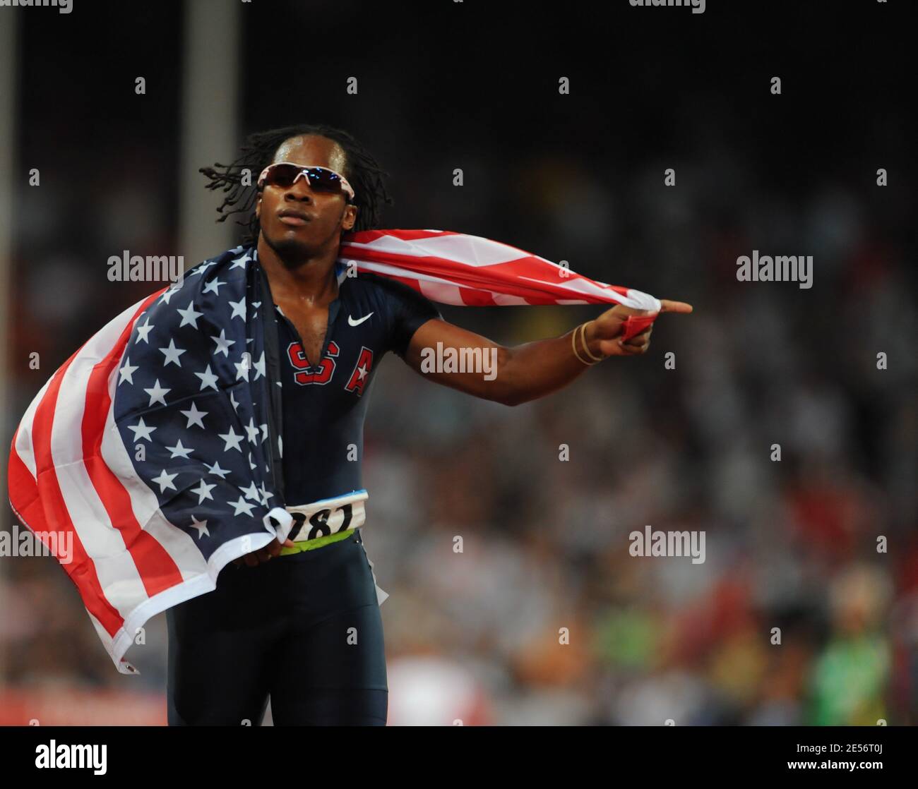 USA's Walter Dix after the Men's 100m Final of the XXIX Beijing Olympic ...