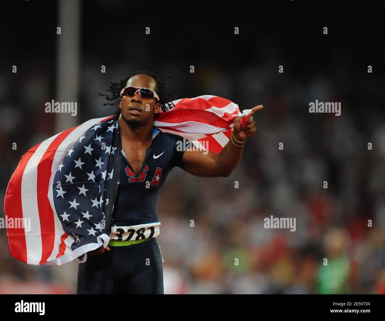 USA's Walter Dix after the Men's 100m Final of the XXIX Beijing Olympic ...