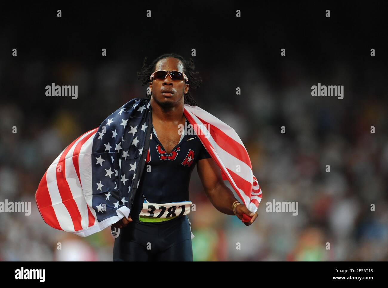 USA's Walter Dix after the Men's 100m Final of the XXIX Beijing Olympic ...