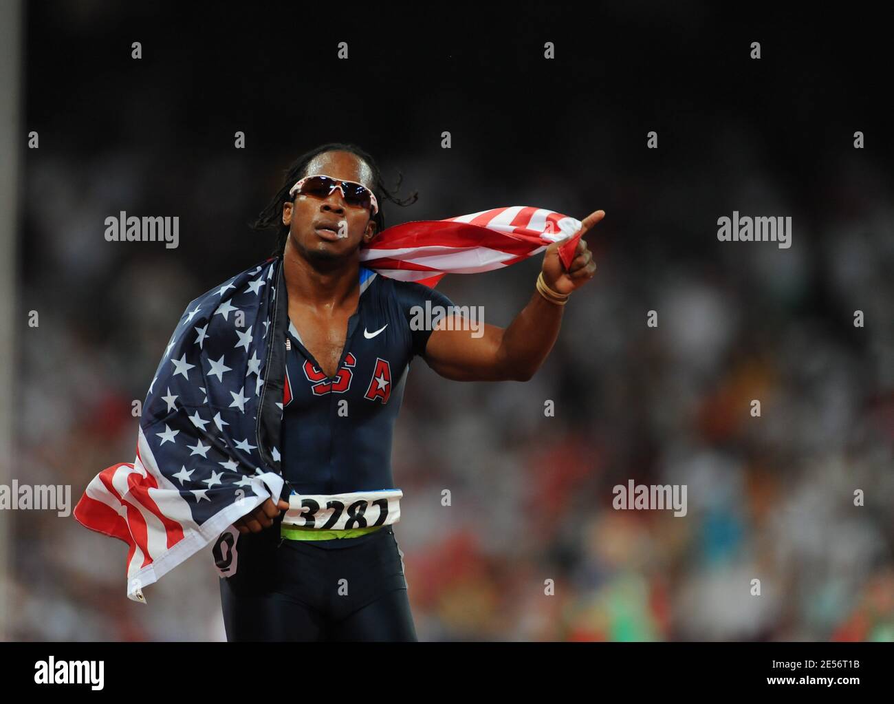 USA's Walter Dix after the Men's 100m Final of the XXIX Beijing Olympic ...