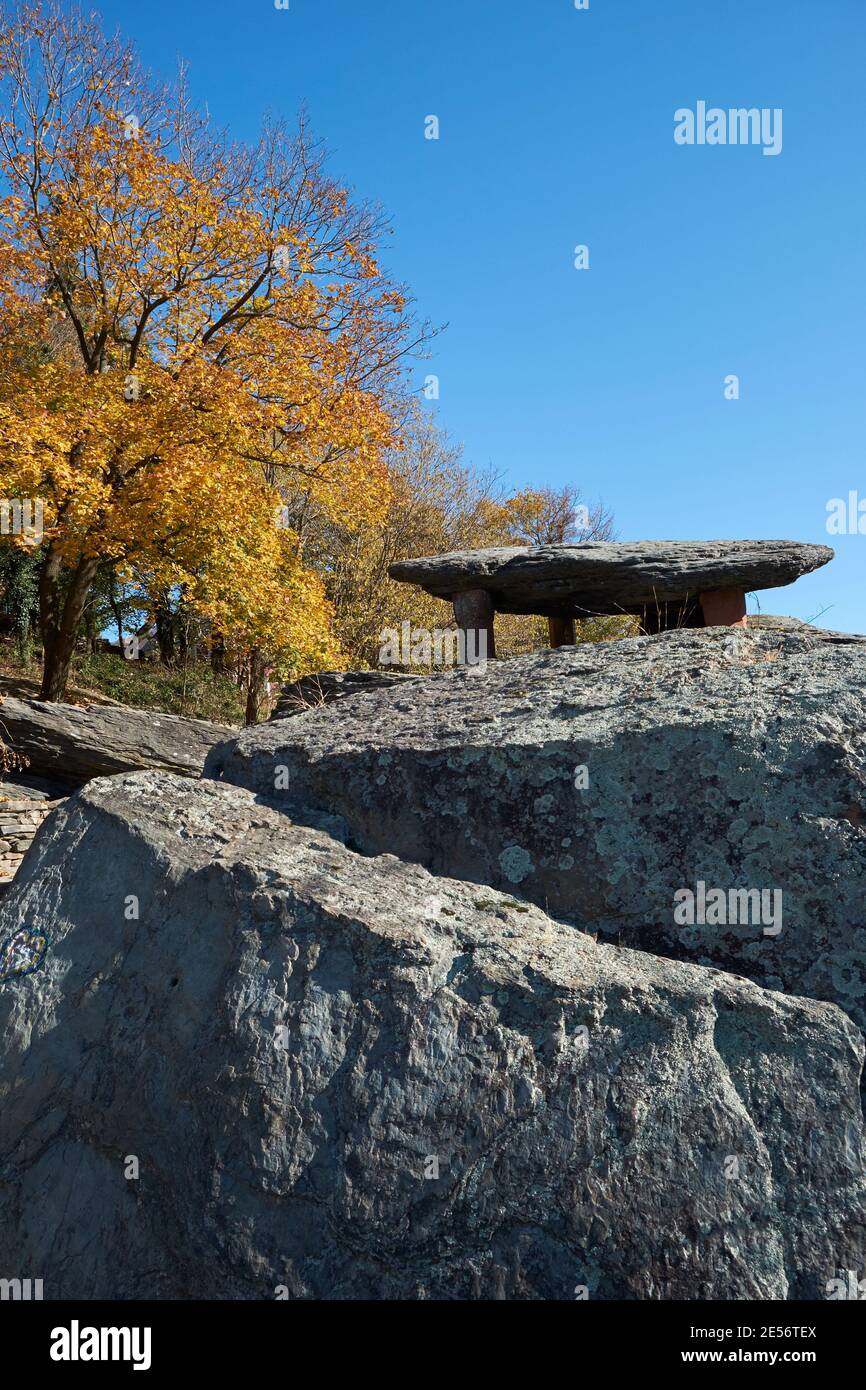 The landmark Jefferson rock overlook on the Appalachian Trail. During ...